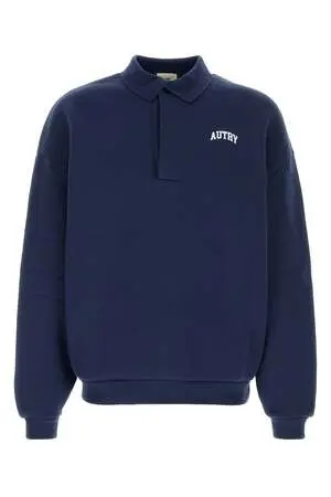 AUTRY Navy Cotton Polo Shirt - Blue