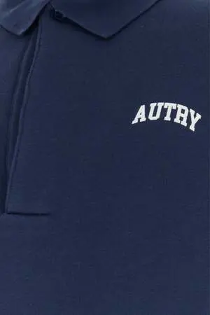 AUTRY Navy Cotton Polo Shirt