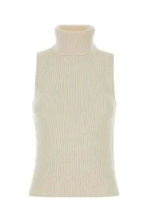 Michael Kors Ivory Wool Blend Vest - White