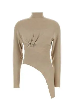 LANVIN Sand Wool Blend Sweater - Light Brown