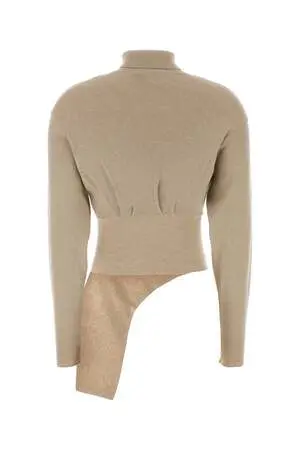 LANVIN Sand Wool Blend Sweater