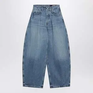 Jacquemus Wide Leg Jeans In Indigo Denim - Blue