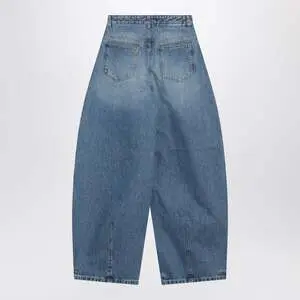 Jacquemus Wide Leg Jeans In Indigo Denim - Blue