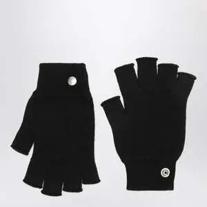 Rick Owens Virgin Wool Fingerless Gloves - Black