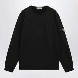 Stone Island Cotton Crewneck Sweatshirt - Black