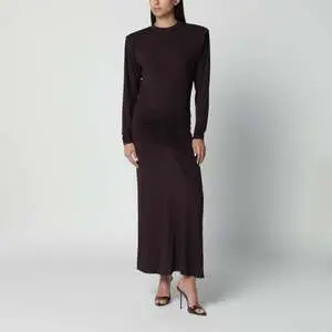 Andamane Maxi Dress With Draping - Red