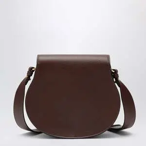 Chloé Marcie Saddle Bag In Grained Leather - Brown