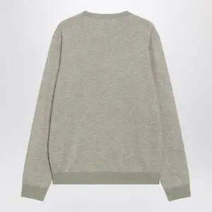 Loro Piana Cream Melange Cashmere And Silk Sweater - Green