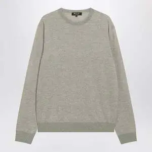 Loro Piana Cream Melange Cashmere And Silk Sweater - Green