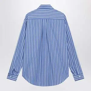 Balenciaga Light Striped Cotton Shirt - Blue