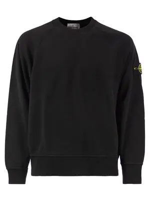 Stone Island Cotton Crew Neck Sweatshirt With Compass Badge