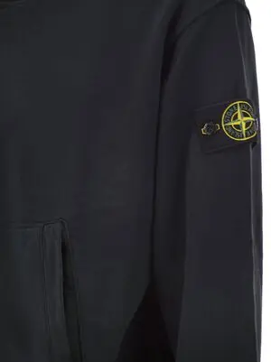 Stone Island Organic Cotton Oversized Hoodie - Blue