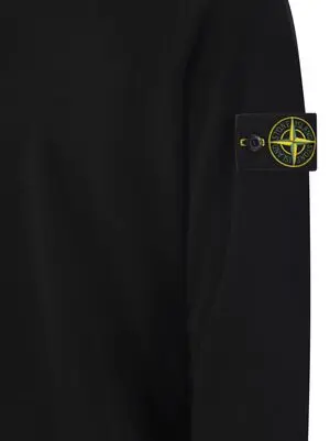 Stone Island Rws Pure Lightweight Wool Crew-neck Jumper With Embossed Stitching - Black