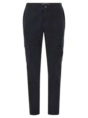Stone Island Slim-fit Cargo Trousers - Blue