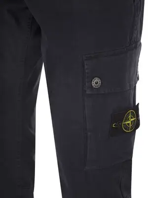 Stone Island Slim-fit Cargo Trousers - Blue