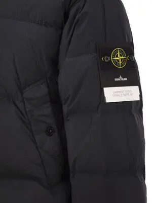Stone Island Garment Dyed Crinkle Reps Ny Down Jacket With Duck Down Padding - Blue