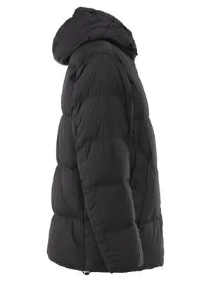Stone Island Garment Dyed Crinkle Reps Ny Hooded Down Jacket - Blue