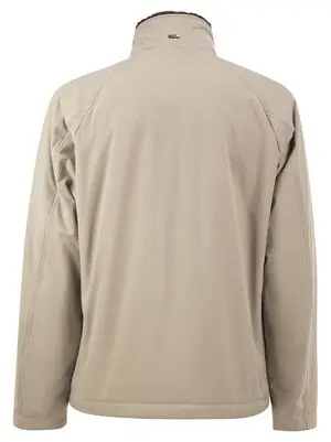 Herno Padded Technical Jacket With Stand Collar And Faux Fur Lining