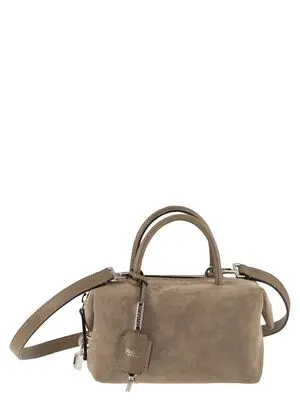Max Mara Suede Calfskin Holdall Bag - Brown