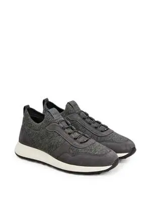 TOD'S Leather And Knit Sneakers