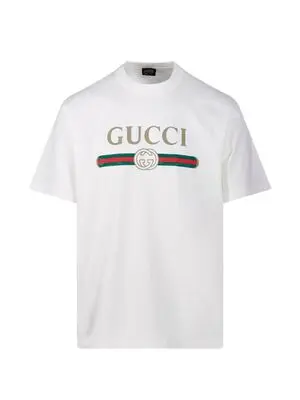 Gucci Fake Cotton And Silk T-shirt - Multicolor