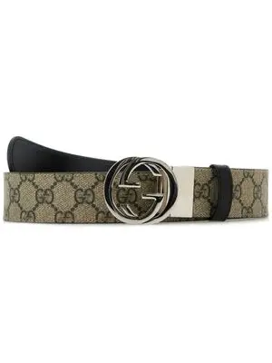 Gucci Gg Supreme Canvas Reversible Belt - Multicolor