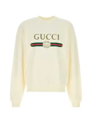 Gucci Crewneck Sweatshirt With Web And Interlocking G - Multicolor