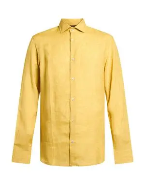 MOORER Shirt Mustard Size Linen