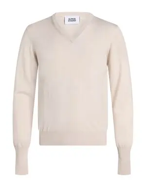 Alpha Studio Merino Wool V-neck Sweater