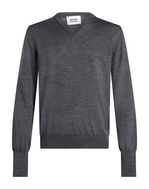 Alpha Studio Sweater Charcoal Size Merino Wool - Grey