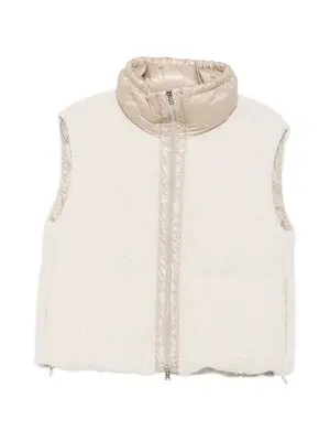 Herno Sleeveless Funnel Neck Vest With Sequins - Multicolor