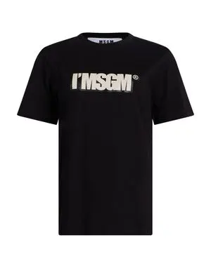 MSGM Cotton Logo Print T-shirt