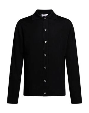 Alpha Studio Shirt Size Merino Wool - Black