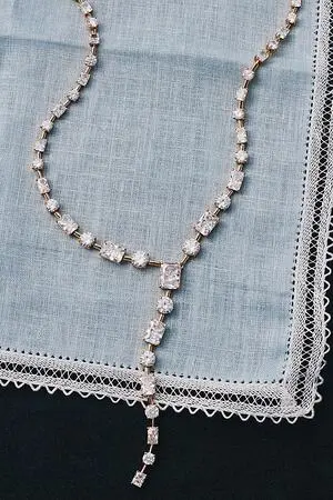 Nadri Charli Baguette Lariat Necklace - Gold