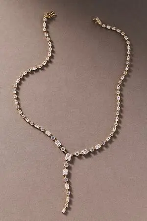 Nadri Charli Baguette Lariat Necklace