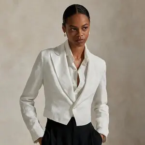 Ralph Lauren The Spelman College Cropped Linen Blazer - Nevis