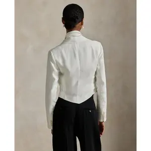 Ralph Lauren Spelman College Cropped Linen Blazer