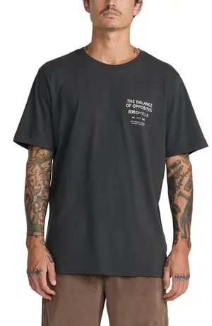 Rvca Palm Reel Cotton Graphic T-shirt - Pirate Black