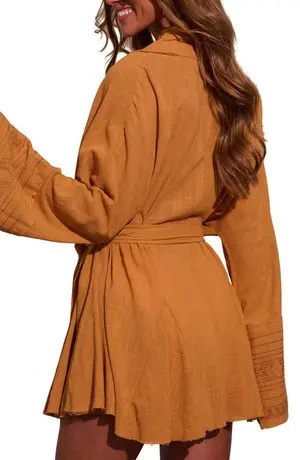 VICI Monaco Mood Stretch Cotton Faux Wrap Top