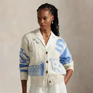 Ralph Lauren The Spelman College Patchwork Cardigan - Cream Multi