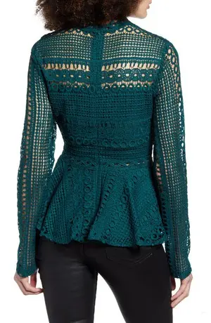 Endless Rose Crochet Lace Peplum Top