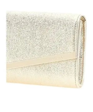 JIMMY CHOO Asymmetric Metal Plaque Flap Clutch - Yellow