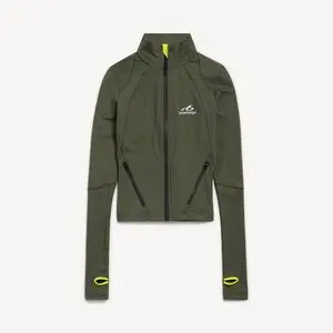 Balenciaga Techwear Fitted Zip-up Top - Green