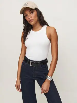 REFORMATION Tasha Tank Top - Ivory