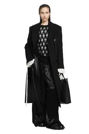 ANN DEMEULEMEESTER Aldina Beaver Wool Coat - Black