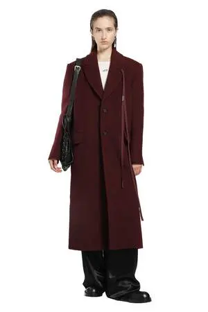 ANN DEMEULEMEESTER Aldina Beaver Wool Coat - Red