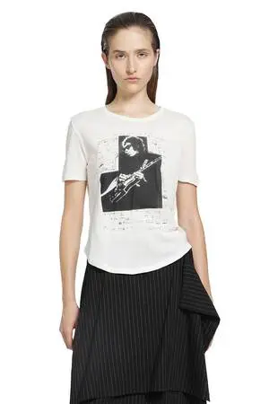 ANN DEMEULEMEESTER Floor Micro T-shirt - White