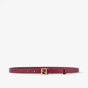 Fendi Ff Buckle Leather Belt - Red
