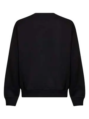 Dolce & Gabbana Black Cotton Embroidered Crewneck Sweatshirt