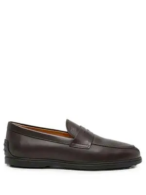 TOD'S Leather Gommino Loafers - Brown